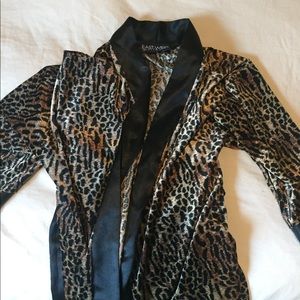 Intimates & Sleepwear | Vintage Velvet Cheetah Robe | Poshmark